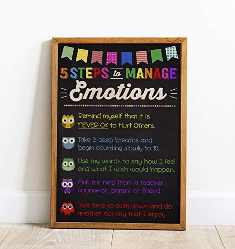5 Steps To Manage Big Emotions Poster, Emotions Feelings Poster ...