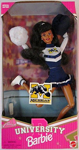 Michigan University Barbie Cheerleader African-American — 🛍️ The Retail ...