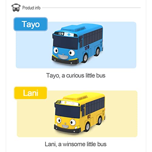 Tayo and Friends Mini Bus Set - Toys for Kids Rogi Tayo Gani Lani (4pcs ...