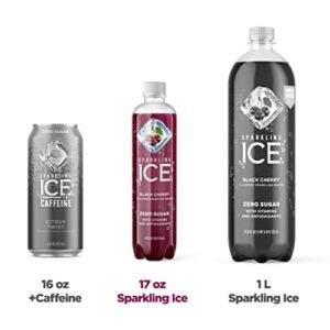 Sparkling Ice, Black Cherry Sparkling Water, Zero Sugar Flavored Water, with Vitamins and ...