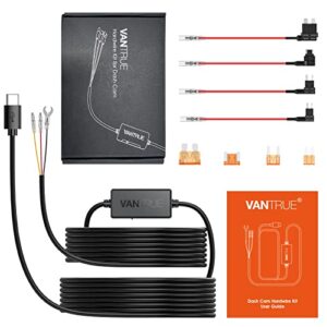 Vantrue 11.5ft Type C USB 12V 24V to 5V Dash Cam Hardwire Kit with Add ...