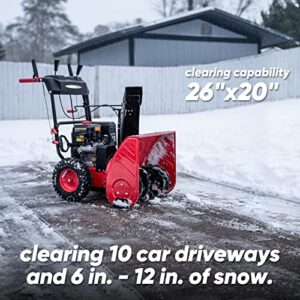 PowerSmart Snow Blower Gas Powered 26 in. 4-Stroke 212cc Engine with ...