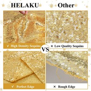 HELAKU Gold Sequin Backdrop Curtains - 4 Panels 2.5x8ft Sequin Backdrop ...