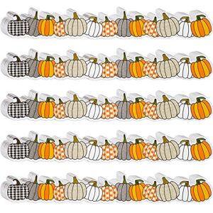 40 Pieces Pumpkin Bulletin Board Borders Fall Bulletin Border ...