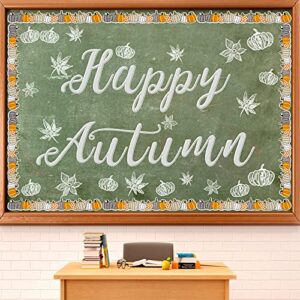 40 Pieces Pumpkin Bulletin Board Borders Fall Bulletin Border ...