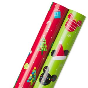 Papyrus Disney Wrapping Paper Bundle for Kids, Mickey Mouse and ...