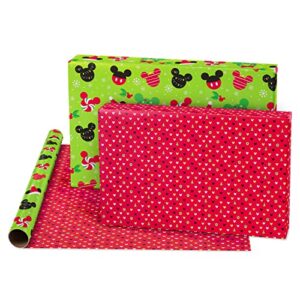 Papyrus Disney Wrapping Paper Bundle for Kids, Mickey Mouse and ...