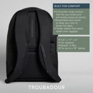 Troubadour Ember Backpack Waterproof, Durable, Lightweight - Padded 16 ...