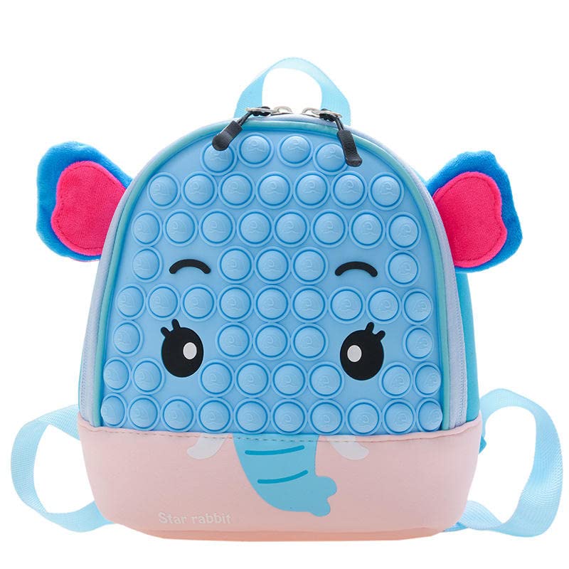 Pop It Lightweight Elephant School Backpack For Kids, Fidget Backpack ...