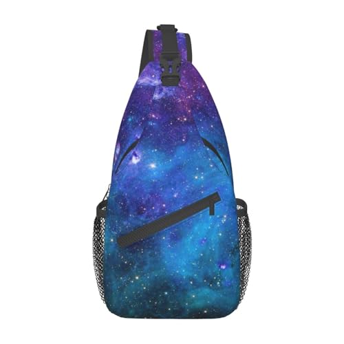 SURERUIM Blue Galaxy Sling Bag Crossbody Shoulder Backpack Outer Space ...