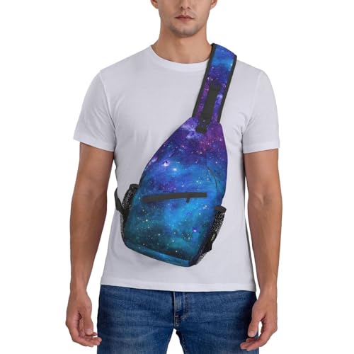 SURERUIM Blue Galaxy Sling Bag Crossbody Shoulder Backpack Outer Space ...