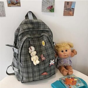 JHTPSLR Light Academia Aesthetic Backpack with Pins and Plushies Cute ...