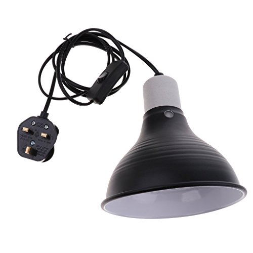 SGerste Dome Lamp Fixture for Reptiles. Heat Lamp UVA UVB Bulb Halogen ...
