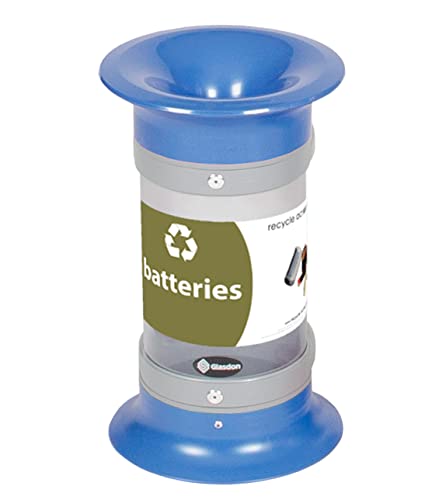 Glasdon C-Thru 5Q Battery Recycling Tube (Blue) – Small Battery ...