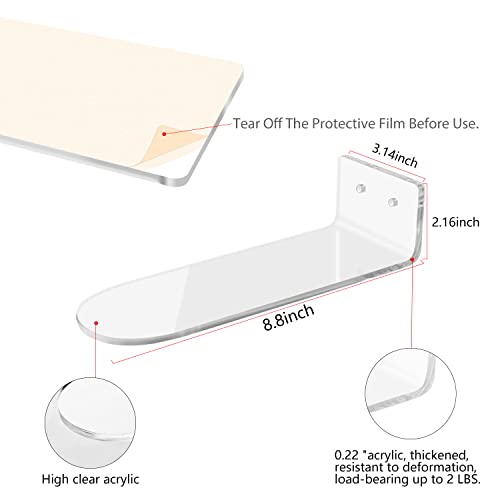 LoengMax 6 Pack Acrylic Floating Shoe Display Shelves, Clear Acrylic ...