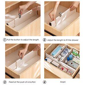 Plastic Drawer Dividers 6 Set Drawer Partitions Expandable from 11-17 ...