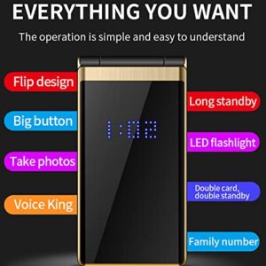 Diydeg Seniors Flip Phone, 2G Dual SIM Unlocked Senior Flip Cell Phone with 2.8" Dual Screen ...