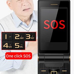 Diydeg Seniors Flip Phone, 2G Dual SIM Unlocked Senior Flip Cell Phone with 2.8" Dual Screen ...