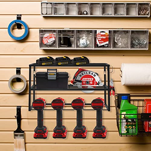Dosker Tool Shelf & Organizer Wall Mounted Garage Storage Rack 3 Layers ...