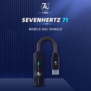 7HZ Sevenhertz 71 USB DAC AMP, USB-C to 3.5mm Audio Cable Headphone ...