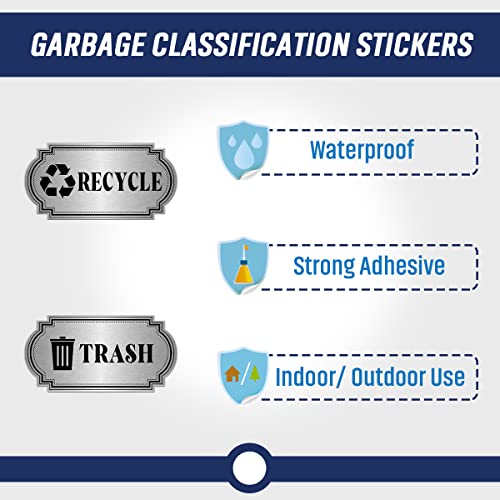 GOLEEX Recycling Bins Sticker Recycle Stickers for Trash Bin Green Sign ...