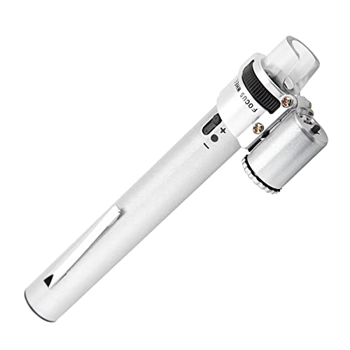 Mini 100X Microscope Kids Pocket Microscope Pen with Built in LED Light ...