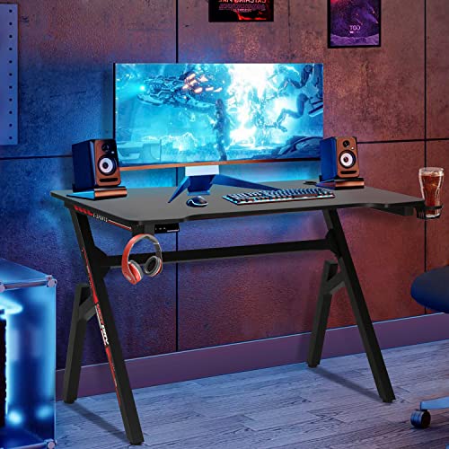 Dkelincs 47Inch Gaming Desk Computer Desk PC Computer Table Home Office ...