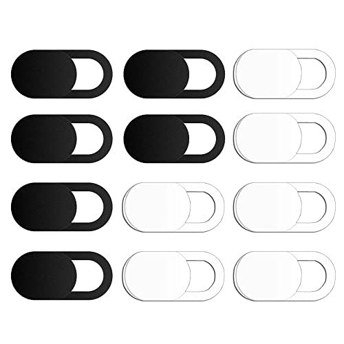 Laptop Camera Cover Slide 12 Pack Black&White, Webcam Cover Slide Phone ...