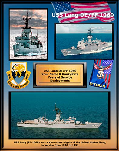 USS Lang DE/FF 1060 Custom Personalized Photo, US Navy Destroyer, US ...