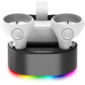 KAFRI Charging Dock for Oculus Quest 2 with LED Light, VR Headset ...