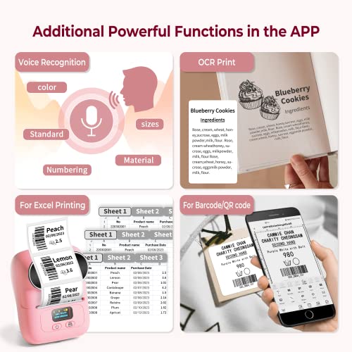 Memoqueen Label Maker Machine with Tape, M110 Barcode Label Printer ...