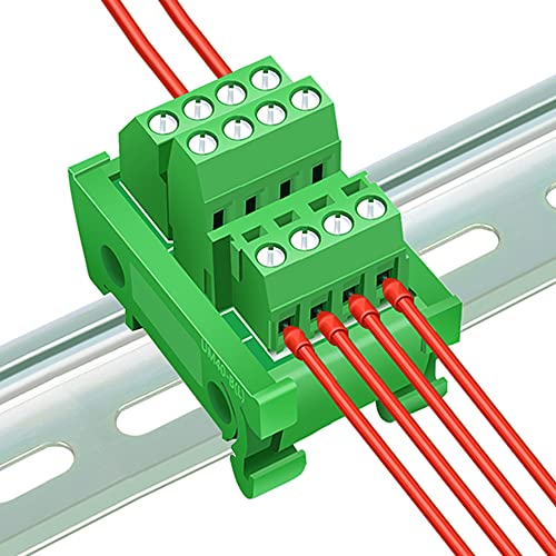 Jienk 2 in 4 Out Terminal Blocks Module, 25A DIN Rail Mounting Terminal ...