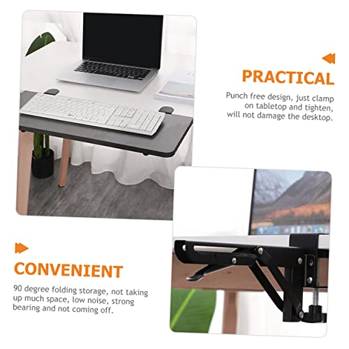 Housoutil 1 Set Foldable Bracket Desk Tray Computer Mount for Desk PC ...