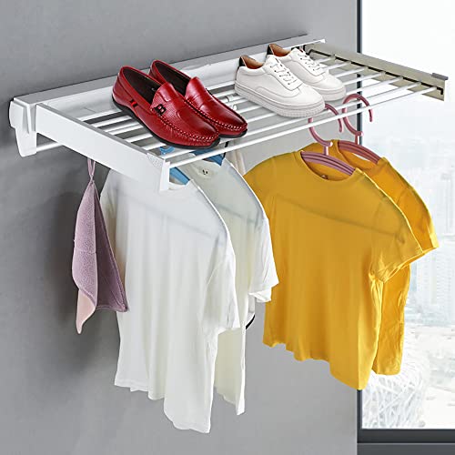 SEANESZTI Retractable Clothes Drying Rack, Wall Mounted Clothes Drying ...