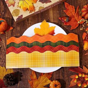 AnyDesign 79 FT Fall Autumn Plaid Bulletin Board Borders Self- Adhesive ...