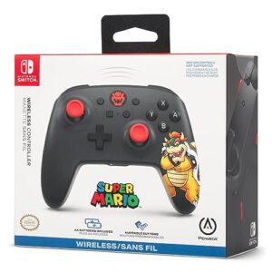PowerA Wireless Nintendo Switch Controller - King Bowser, AA Battery ...