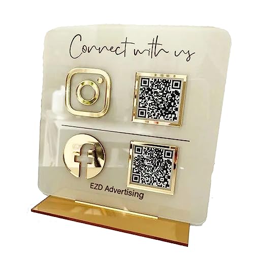 Sleek Acrylic QR Code Display Stand, Customisable, Enhance Your Display ...