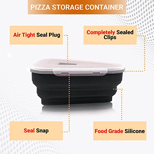 Updated 2023, Reusable Pizza Storage Container, Collapsible Silicone ...