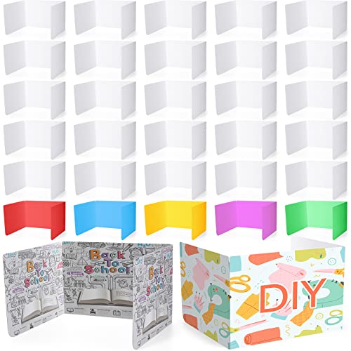 32 Pack Large Plastic Privacy Boards DIY Privacy Folders for Student ...
