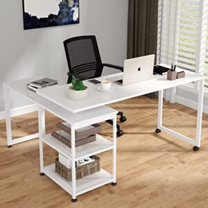 TRIBESIGNS WAY TO ORIGIN 55 Inch Reversible Office Desk, 360° Rotating ...