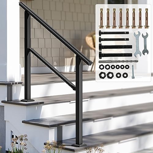 YITAHOME Handrails for Outdoor Steps, 2-3 Step Stair Railing Outdoor 40 ...