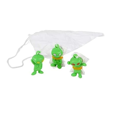 36 Alien Paratroopers with Parachutes, Vinyl Parachute Toys, Durable ...