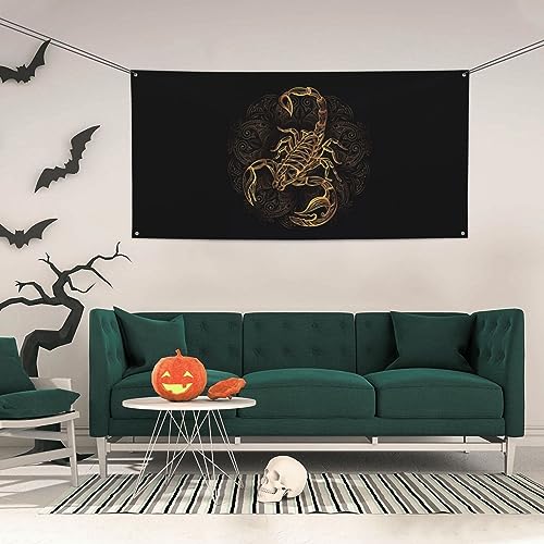 Gold Scorpion Banner Party Decor Backdrop Banner Birthday Party ...