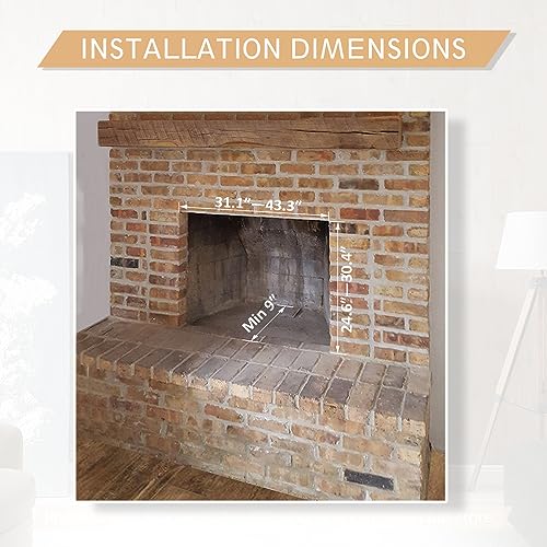 LegendFlame Damon 35 Inches Electric Fireplace Insert with Trim Kit ...