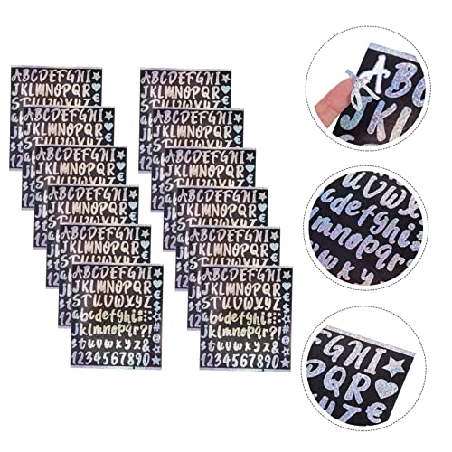 Housoutil 36 Sheets Alphanumeric Kit letters mailbox stickers vinyl ...
