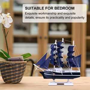 1Pc Coastal Table Decoration Miniature Sailing Boat Model Wooden Ship ...