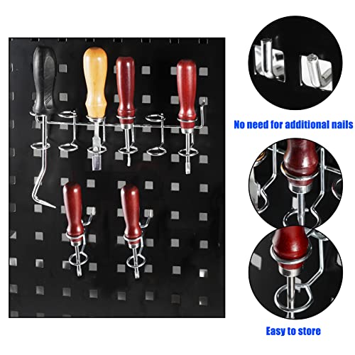 SPEEDWOX 7 Pieces Pegboard Screwdriver Holder Pegboard Hooks ...