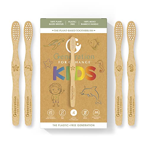 Generation For Change The Plant Based Kids Toothbrush 4 Pack Soft ...