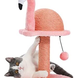 PETEPELA Cat Scratching Post, Flamingos Natural Sisal Cat Scratcher ...