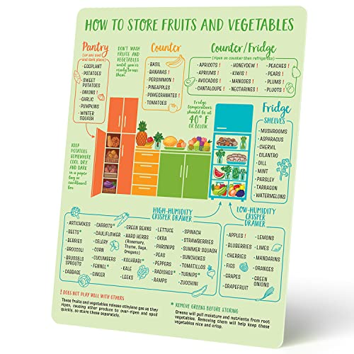 Levain & Co Produce Storage Guide Magnet - Fruit & Vegetable Storage ...